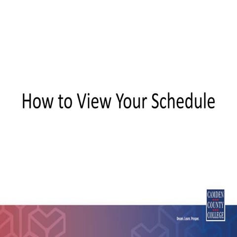 How to view your schedule | PPTX