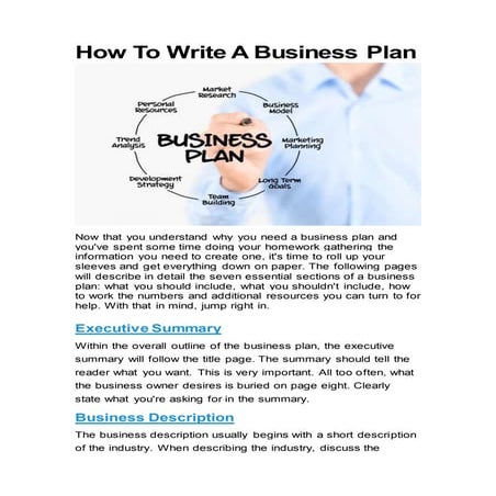 How to write a business plan | PDF