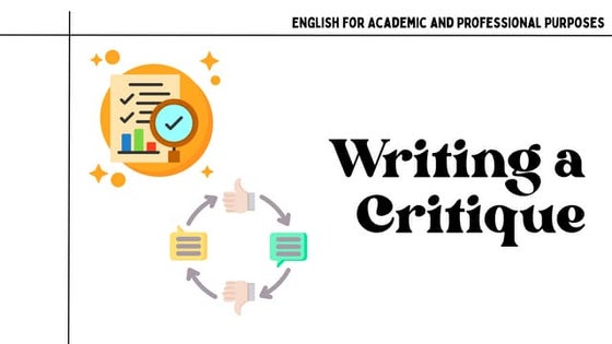 Writing a Critique | PPT