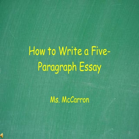 How To Write A Five Paragraph Essaypkg | PPT