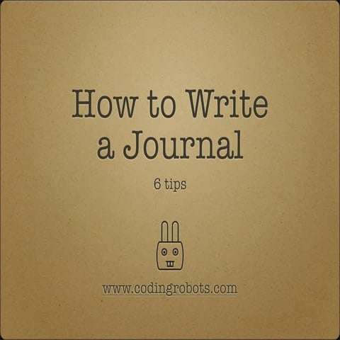How To Write A Journal | PDF