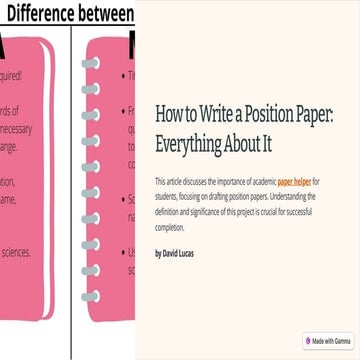 How to Write a Position Paper| Everything About It | PDF