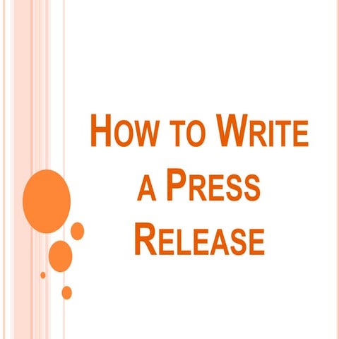 How to Write a Press Release - A Simple Breakdown of the Structure of a ...