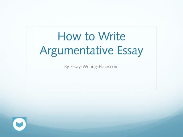 Argumentative Essay Structure | PPTX