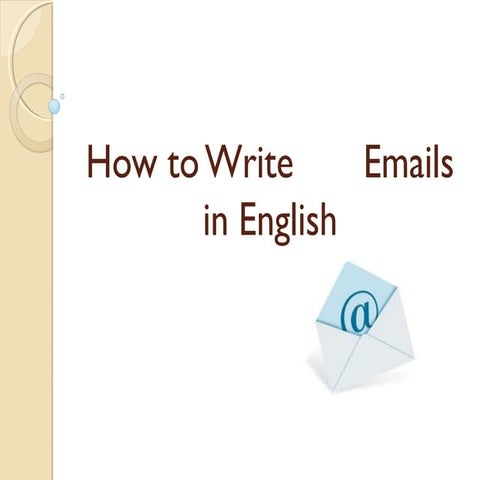 How to-write-emails-in-english | PPT