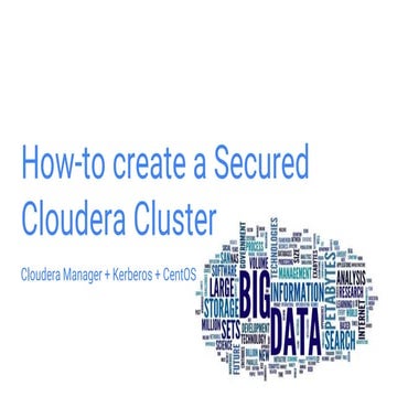 How To Create A Secured Cloudera Cluster Ppt