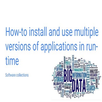 How to install and use multiple versions of applications in run-time | PPT