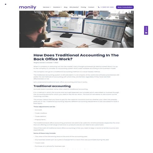 How Does Traditional Accounting In The Back Office Work? | PDF