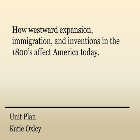 Ci 350 westward expansion unit plan | PPTX