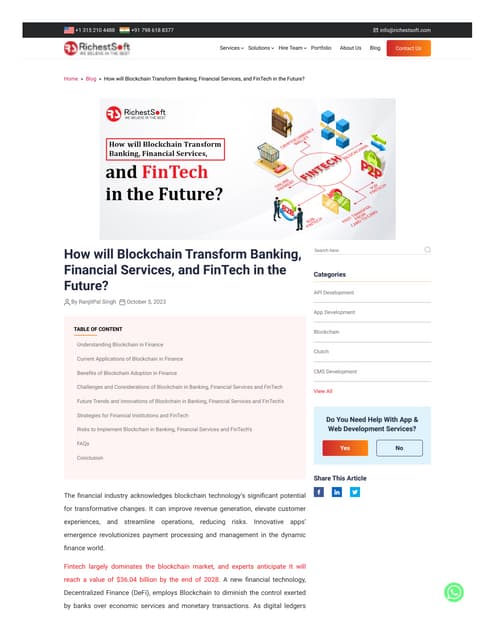 Blockchain in banking sector | PPT