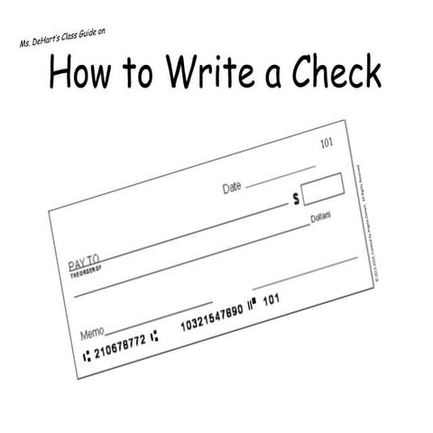 How to Write a Check: An Overview | PDF | Consumer Banking | Personal ...