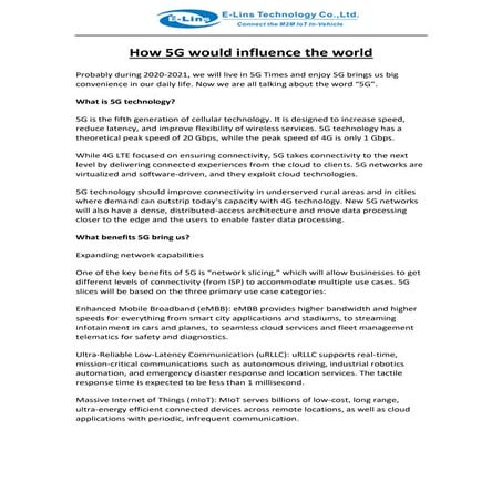 How 5G would influence the world| 5G Technology Explained & Its Impact ...