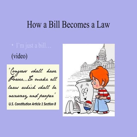 Ch. 5 - How a Bill Becomes a Law | PPT