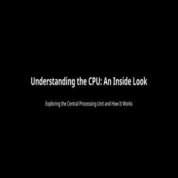 how a CPU works , the real insight .pptx
