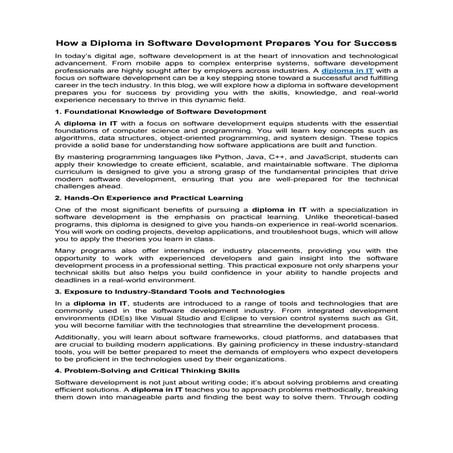 How a Diploma in Software Development Prepares You for Success.pdf