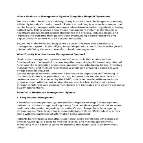 How a Healthcare Management System Simplifies Hospital Operations.pptx