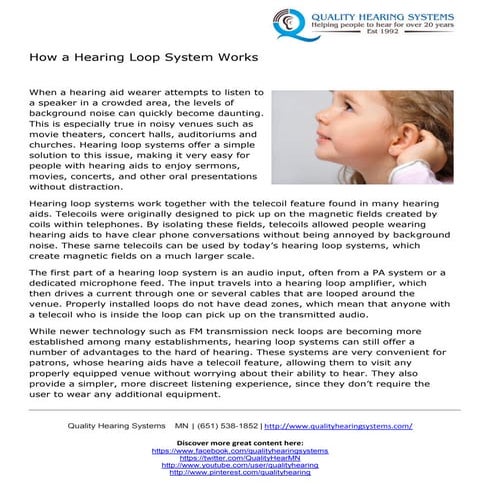 How a Hearing Loop System Works | PDF