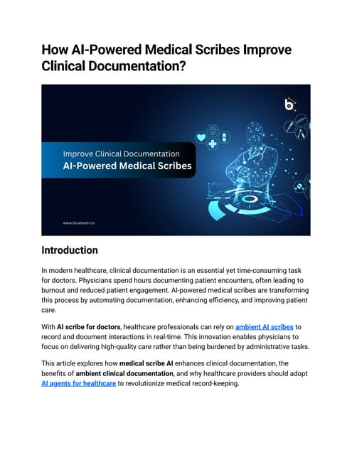 AI medical scribe | PDF