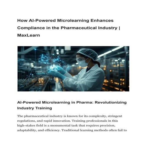 Revolutionizing Pharma Training_ How AI-Powered Microlearning Enhances Learning & Compliance.pdf