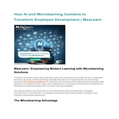 How AI and Microlearning Combine to Transform Employee Development _ MaxLearn.pdf