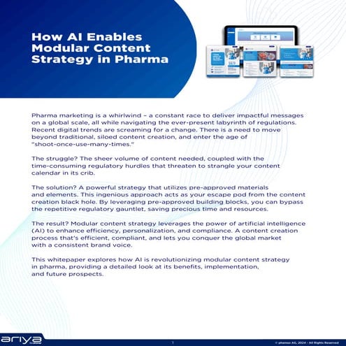 How AI Enables Modular Content Strategy in Pharma | PDF