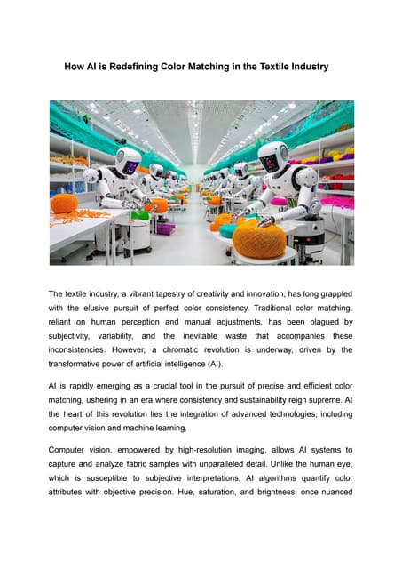 Application of Artificial Intelligence (AI) in Textile and Apparel Quality Control.pptx ...