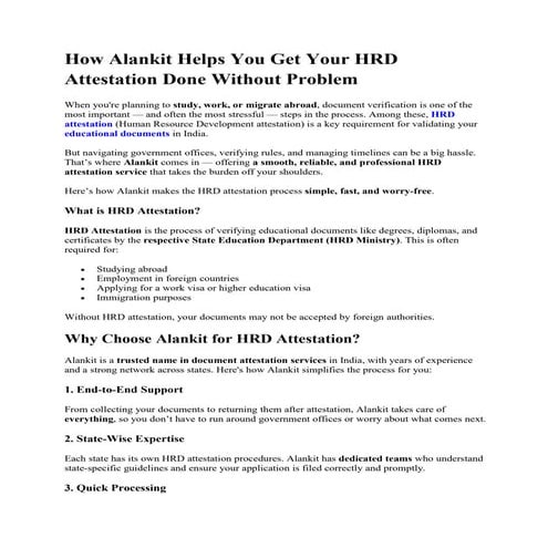 How Alankit Helps You Get Your HRD Attestation Done Without Problem.pdf