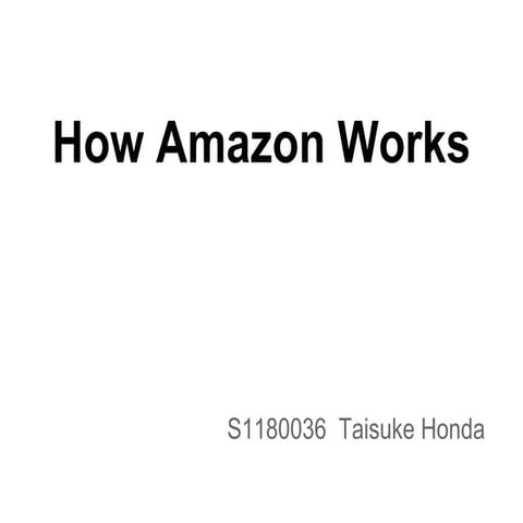 How amazon business works | PDF