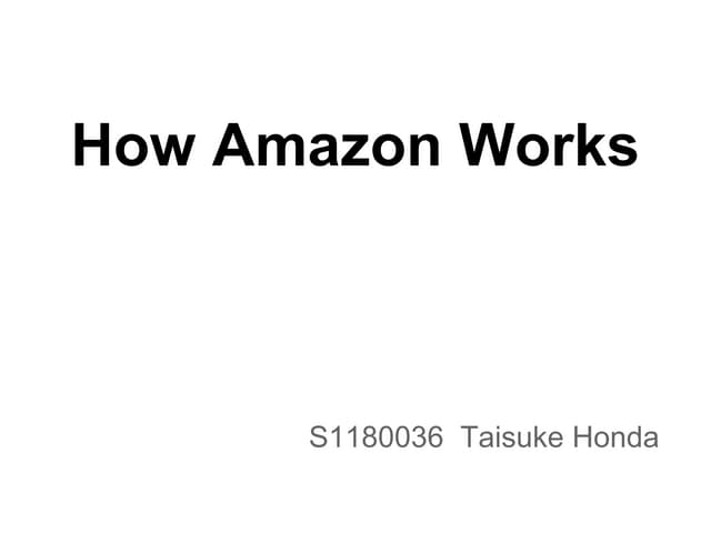 How amazon works? | PDF