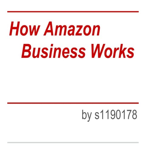 How amazon business works | PDF