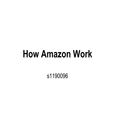 How amazon work | PPT