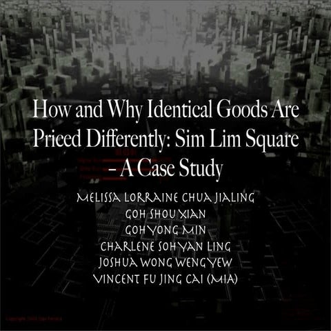 How and Why Identical Goods Are Priced Differently—Sim Lim Square—A ...
