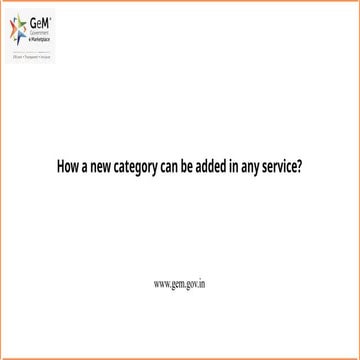 How a new category can be added in any service | PPTX