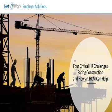 Addressing Four Critical HR Challenges Facing Construction in 2018 with ...