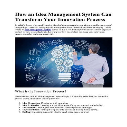 How an Idea Management System Can Transform Your Innovation Process.pdf ...