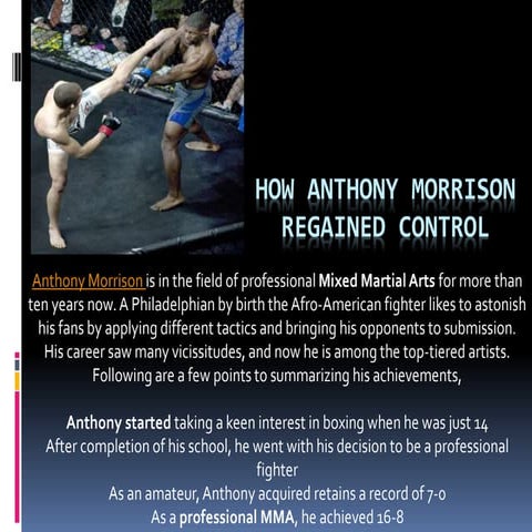 How Anthony Morrison Regained Control | PPTX