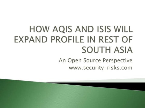 AQIS Affiliates in Bangladesh India and Myanmar | PPTX