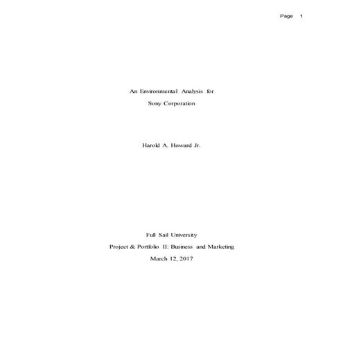 Howard environmental analysis | PDF