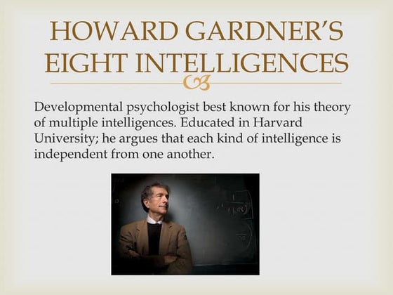 Multiple intelligence theory of Howard Gardner. | PPTX | Science