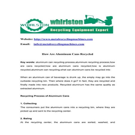 How Are Aluminum Cans Recycled | PDF