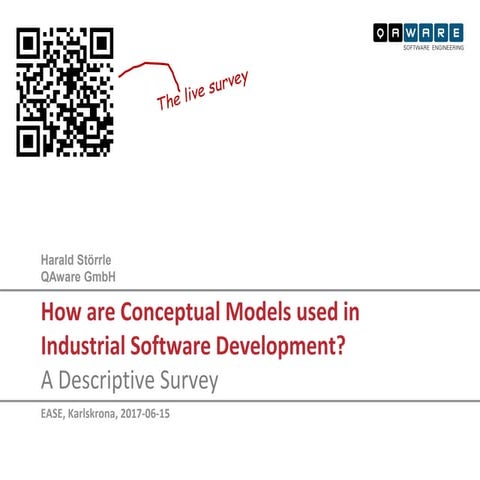 How are Conceptual Models used in Industrial Software Development? | PPT