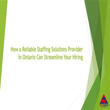 How a Reliable Staffing Solutions Provider in Ontario Can Streamline ...