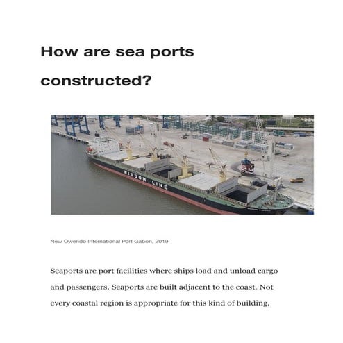 How are sea ports constructed? | PDF | Civil Engineering Industry ...