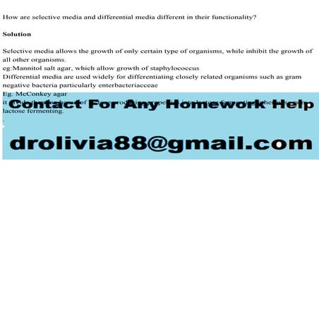 How are selective media and differential media different in their fu.pdf