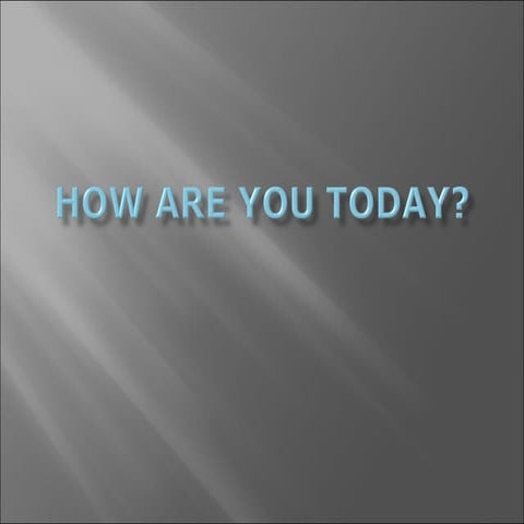 How are you | PPT