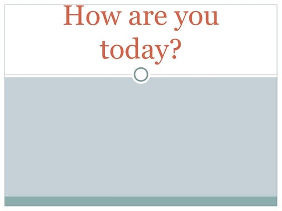 How are you | PPT