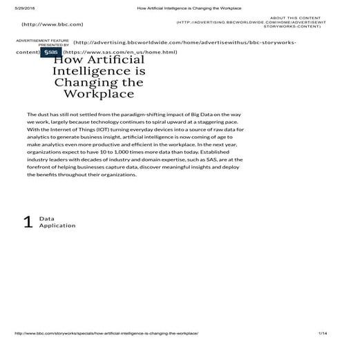 How Artificial Intelligence Is Changing The Workplace Pdf