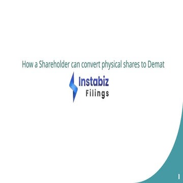 Step-by-Step: Converting Physical Shares to Demat | PPTX