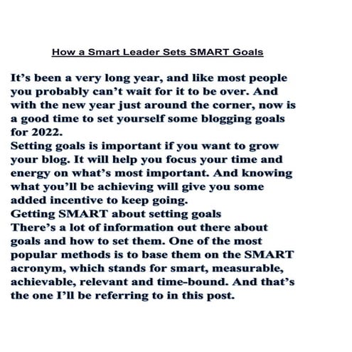How a Smart Leader Sets SMART Goals.docx