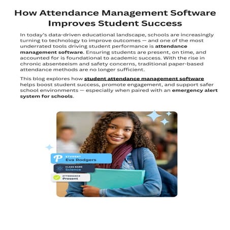 How Attendance Management Software Improves Student Success | PDF